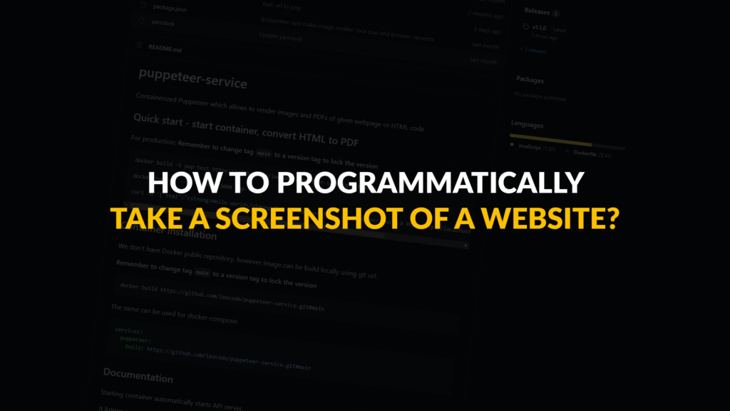 How to programmatically take a screenshot of a website? - LEOCODE